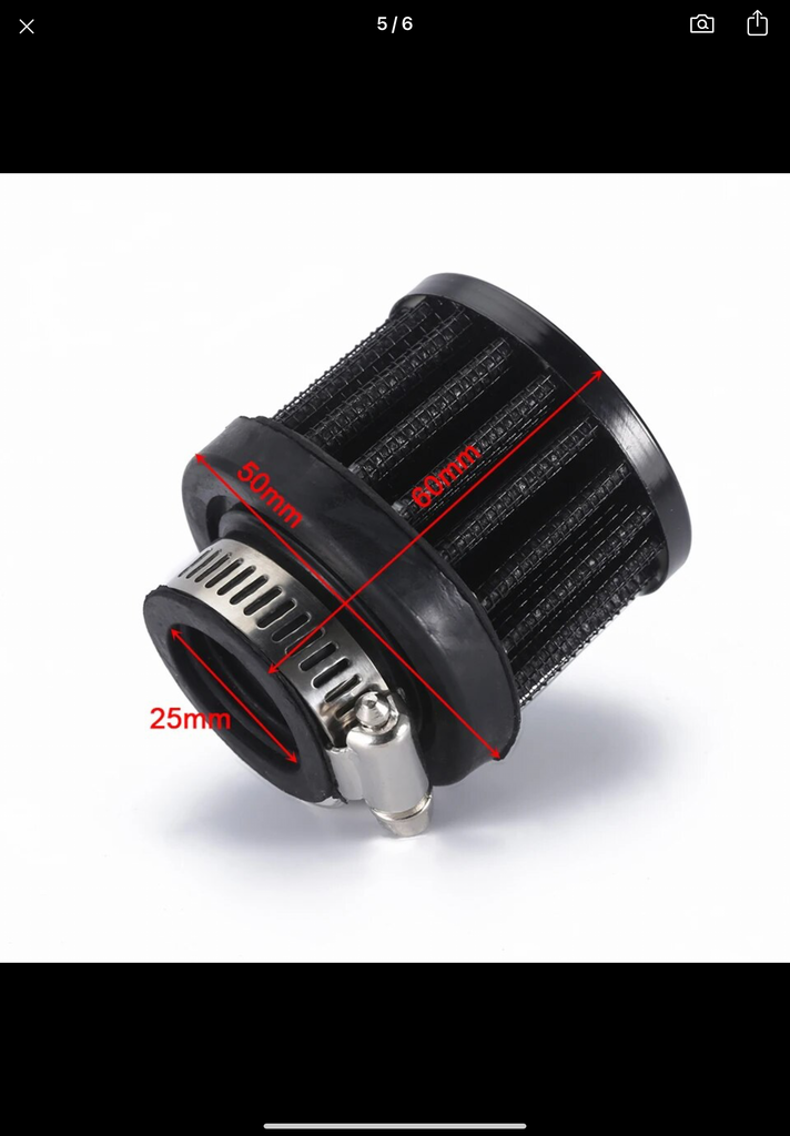 Diesel Heater 25mm Non restrictive , Air Intake Filter AUSTRALIAN STOC ...