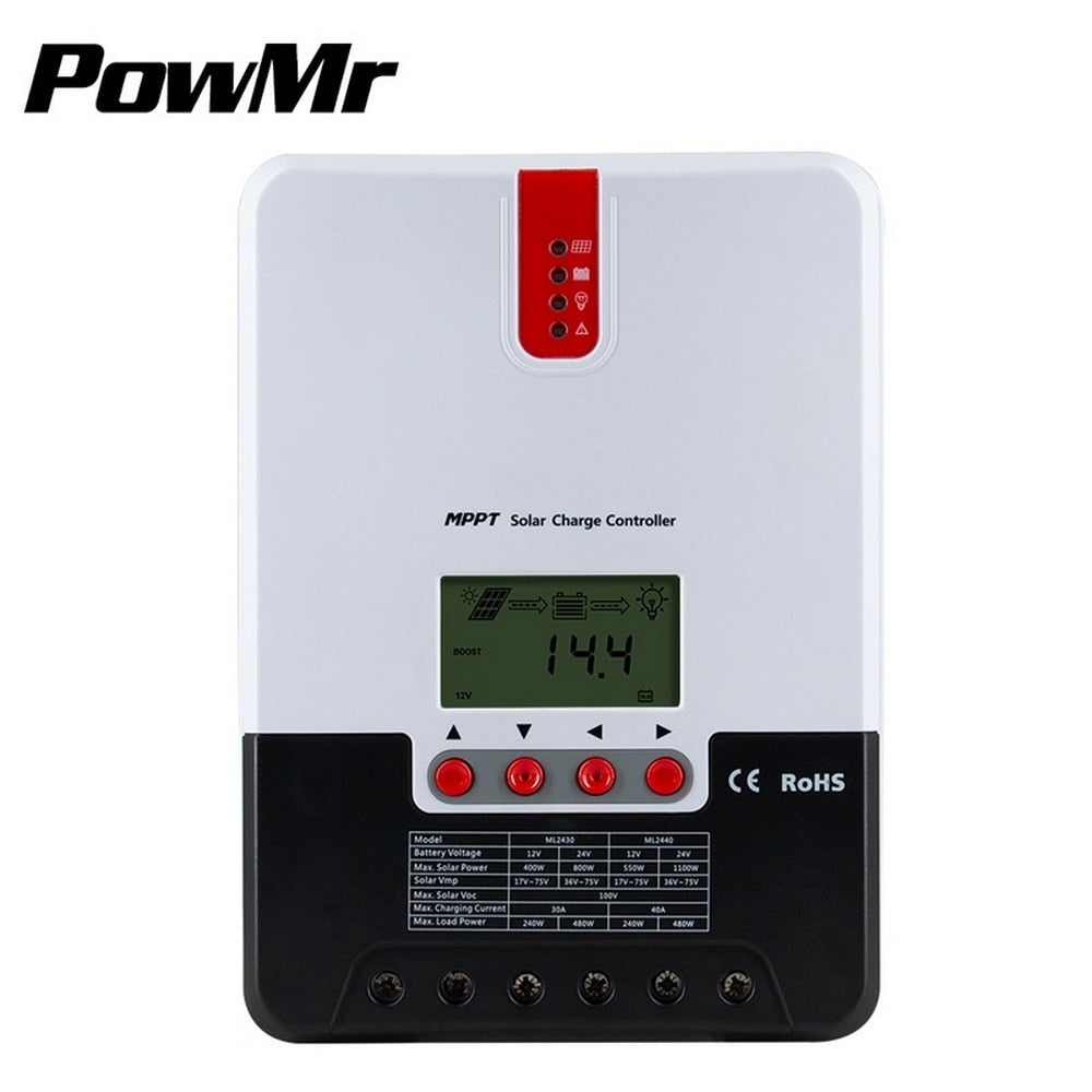 MPPT REG. 40A Solar Charge Controller LCD Solar Regulator system contr ...